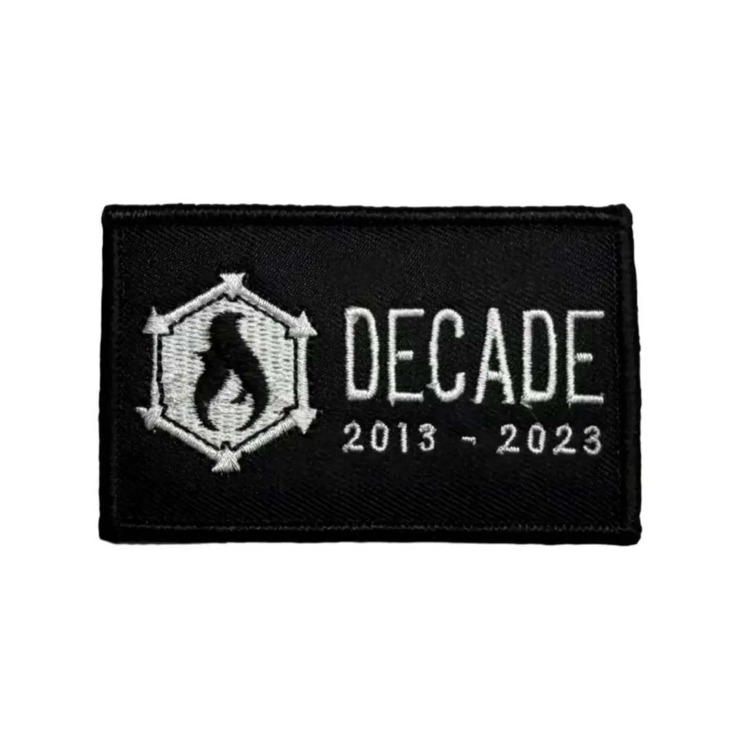 Decade Patch - Embroidered Velcro Patch for EDC | Recycled Firefighter
